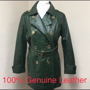 IMAN | Jackets & Coats | Green Iman Leather Jacket | Poshmark